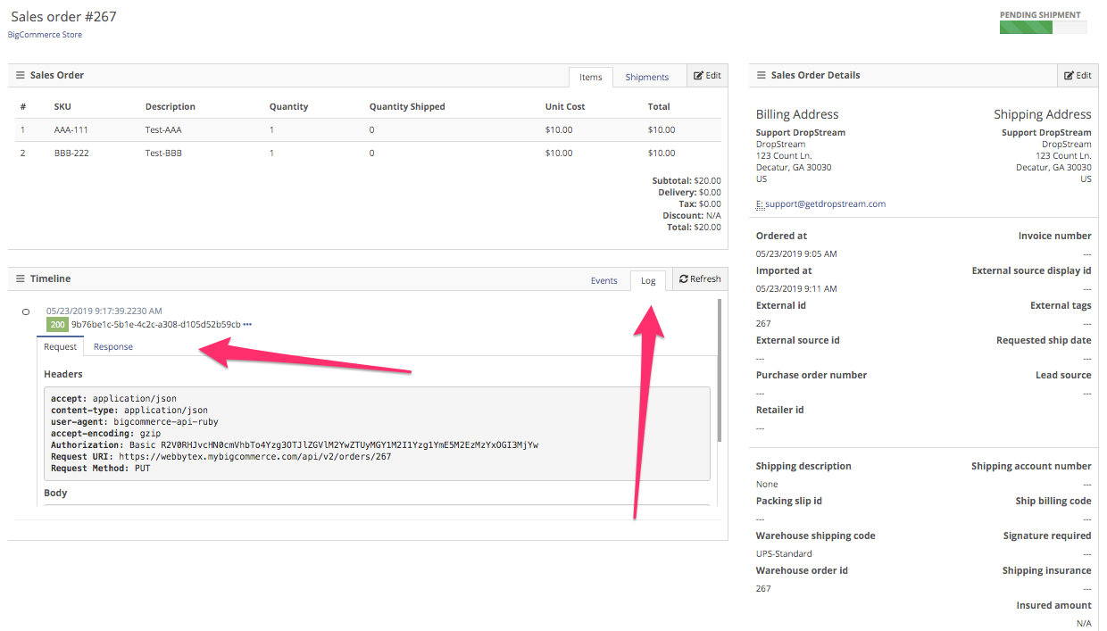 Connections - Features – DropStream